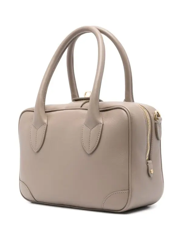 GOLDEN GOOSE Logo-print Leather Tote Bag - Neutrals
