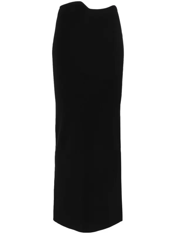 Christopher Esber Asymmetric-waist Midi Skirt - Black