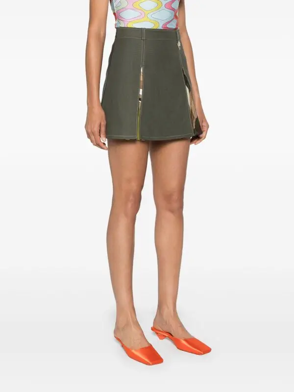 Emilio Pucci Box-pleated Twill Miniskirt