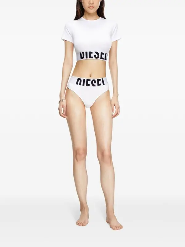 DIESEL® Crop Top With Logo Underband - White