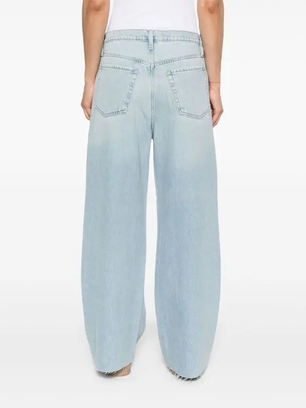 FRAME Le Low Bappy Wide-leg Jeans - Blue