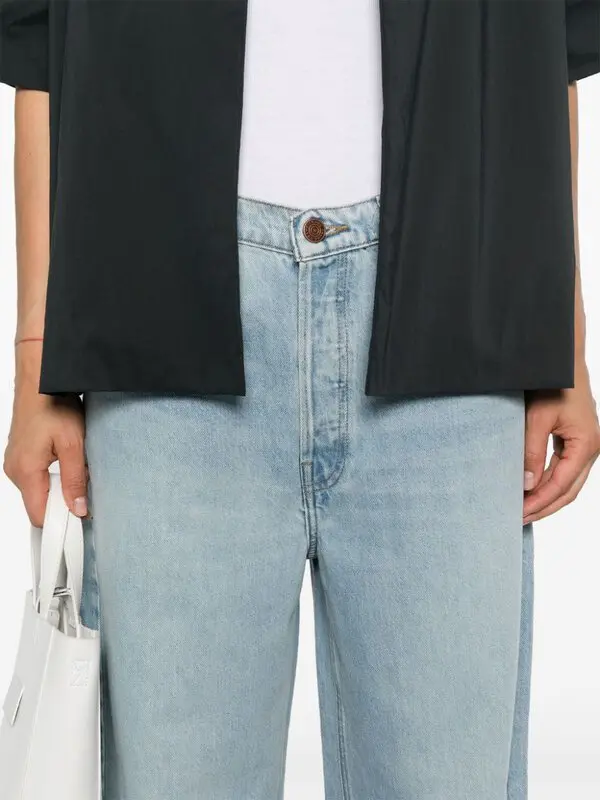 FRAME Le Low Bappy Wide-leg Jeans - Blue