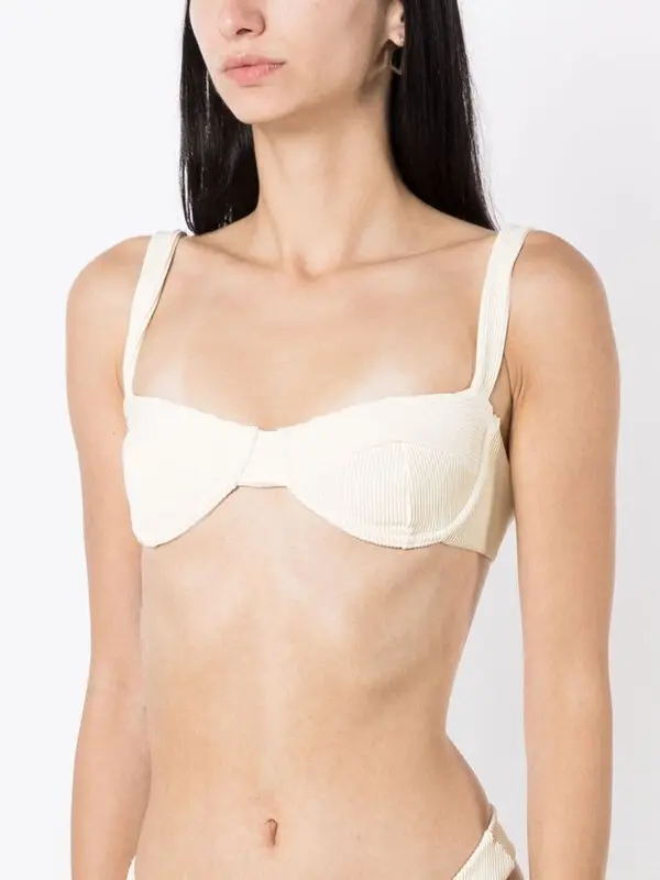 HAIGHT. Underwire-cup Ribbed Bikini Top