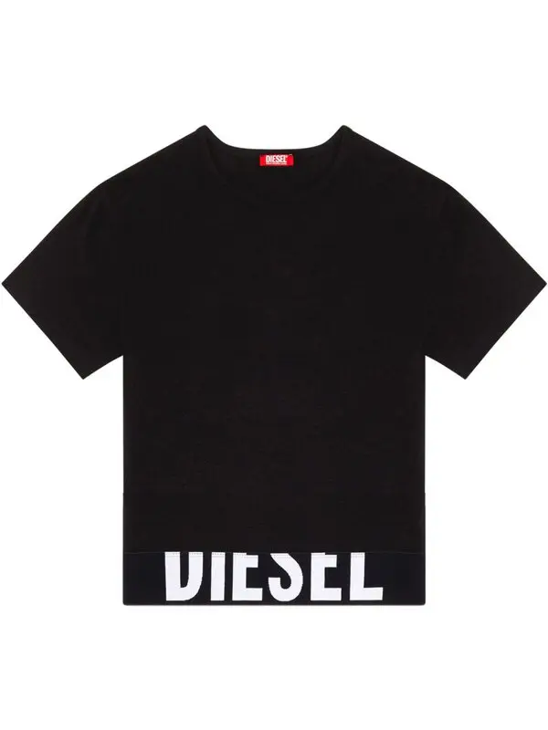 DIESEL® Uftee Cropped T-shirt - Black