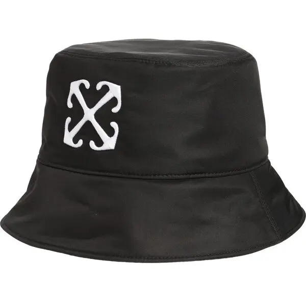 Off-White Arrow Embroidered Bucket Hat - Black White