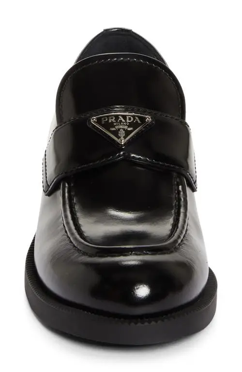 Prada Patent Calfskin Loafers Nero Editorialist