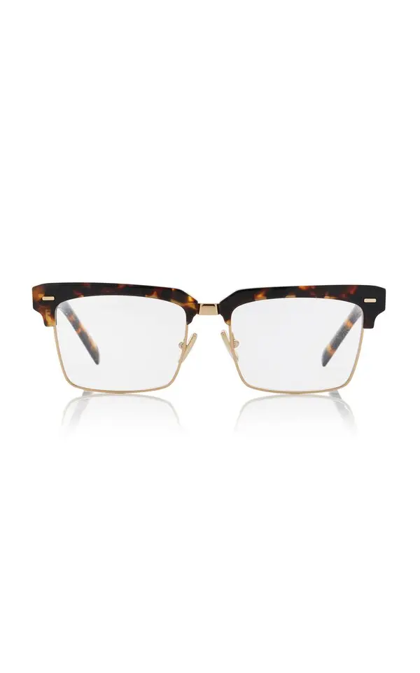 Miu Miu Square-frame Glasses - Brown | Editorialist