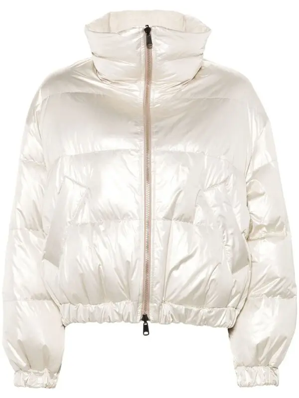 Brunello Cucinelli Zip-up Puffer Jacket - White