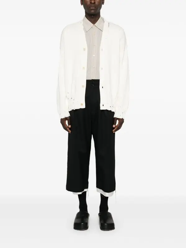 Marni V-neck Cotton Cardigan - White