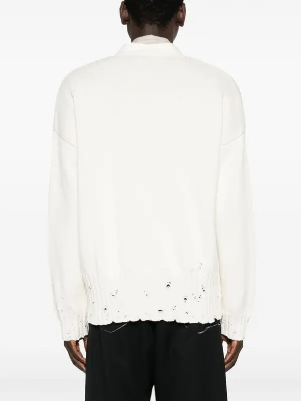 Marni V-neck Cotton Cardigan - White