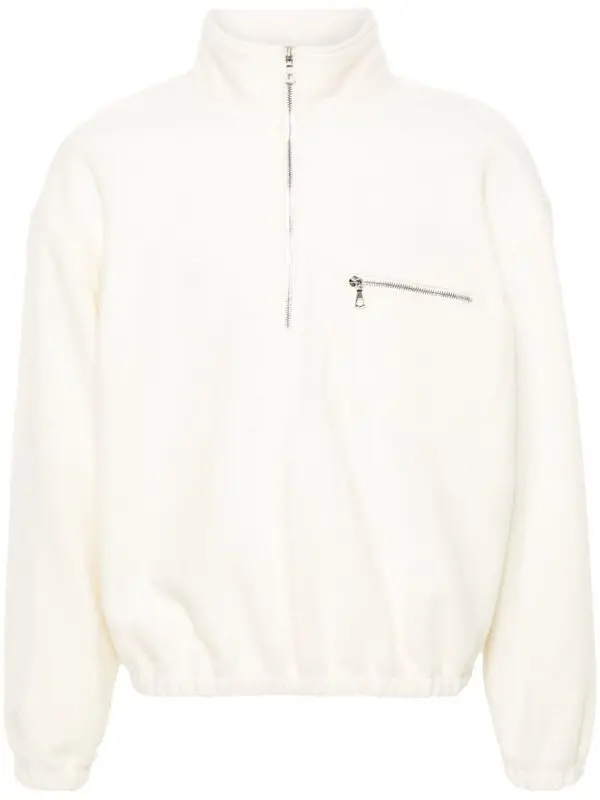 RIER High-neck Fleece Sweatshirt - Neutrals