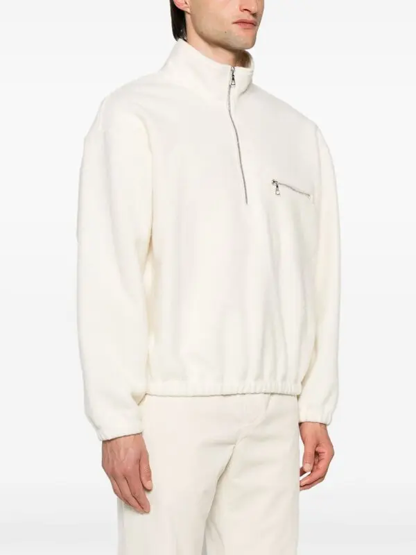 RIER High-neck Fleece Sweatshirt - Neutrals