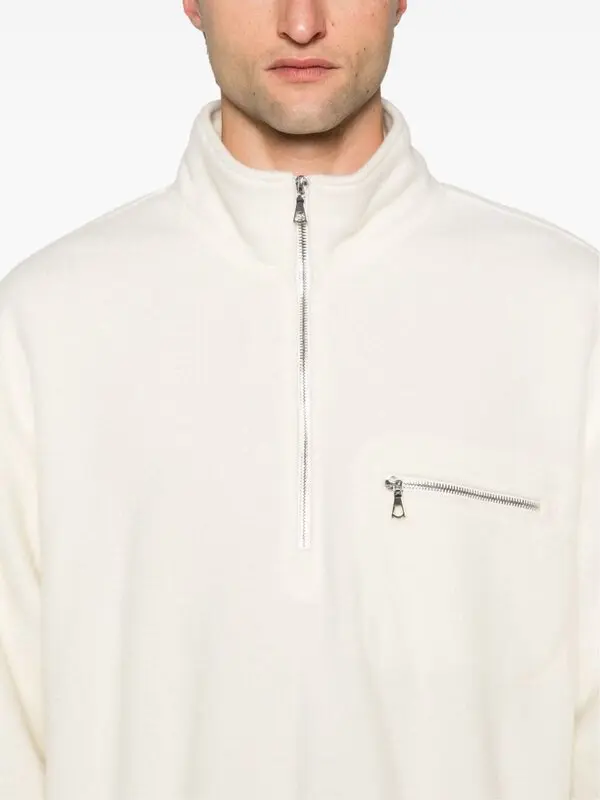 RIER High-neck Fleece Sweatshirt - Neutrals