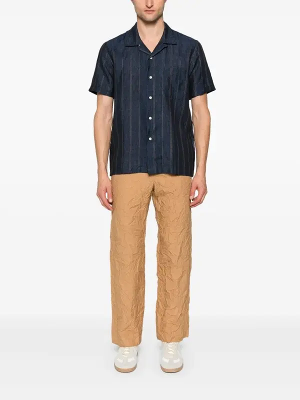 Universal Works Road Striped Linen Shirt