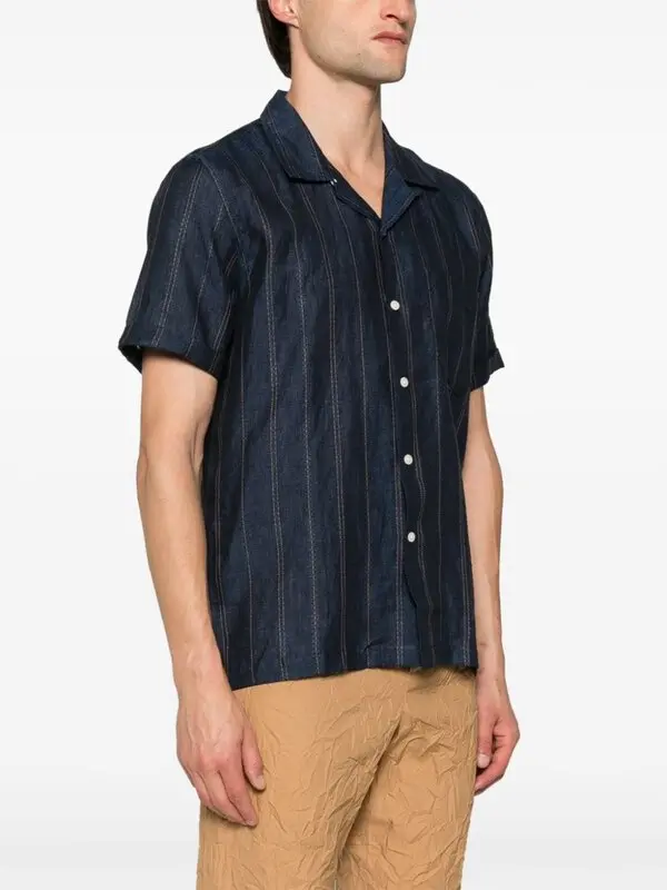 Universal Works Road Striped Linen Shirt