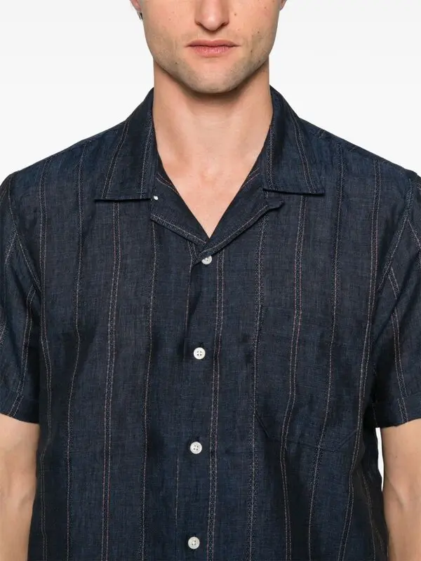 Universal Works Road Striped Linen Shirt