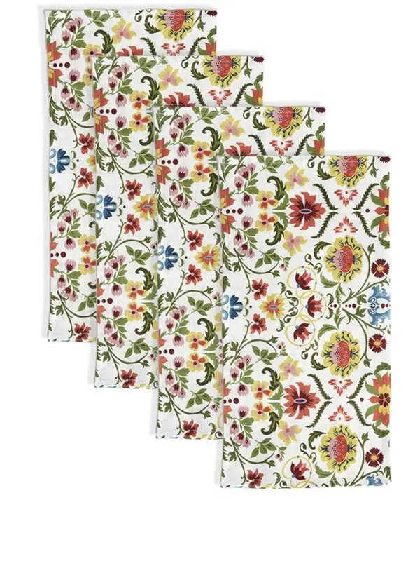 CABANA Rinascimento Floral Napkins - White