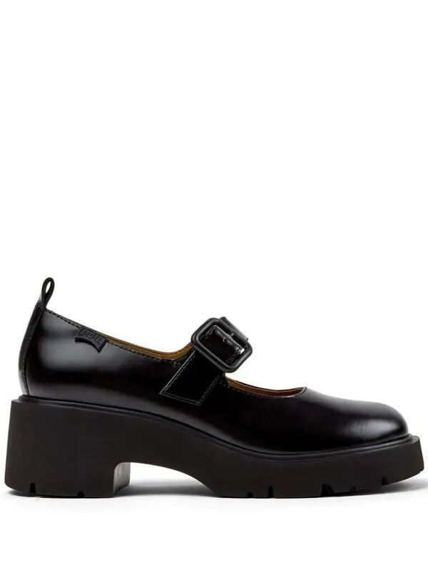 Camper Milah 50mm Leather Loafers - Black