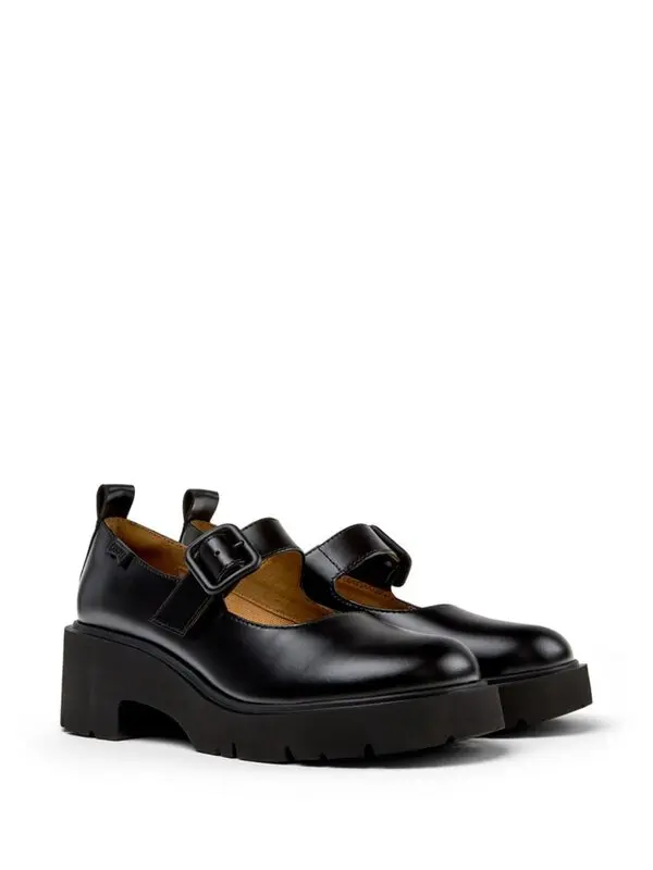 Camper Milah 50mm Leather Loafers - Black