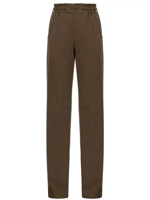 Pinko Semaforo Straight-leg Trousers - Brown