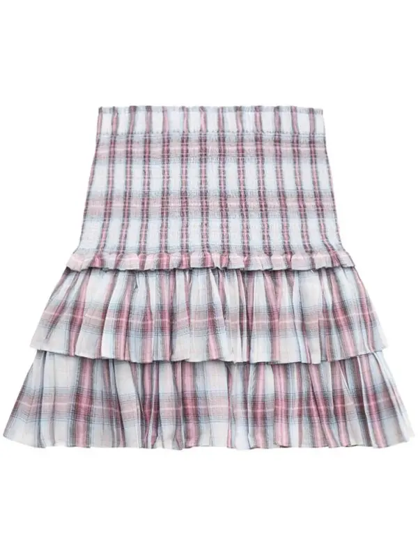 MARANT ETOILE Naomi Tiered Mini Skirt - Pink