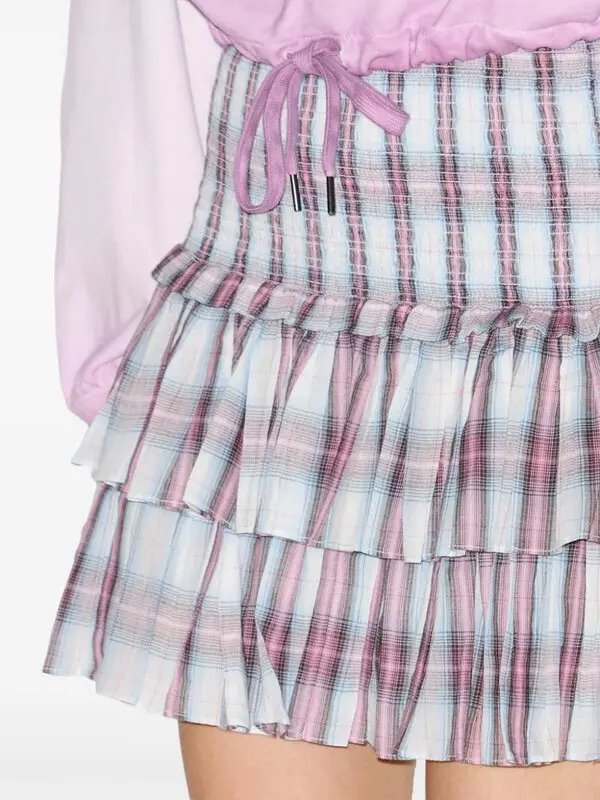 MARANT ETOILE Naomi Tiered Mini Skirt - Pink