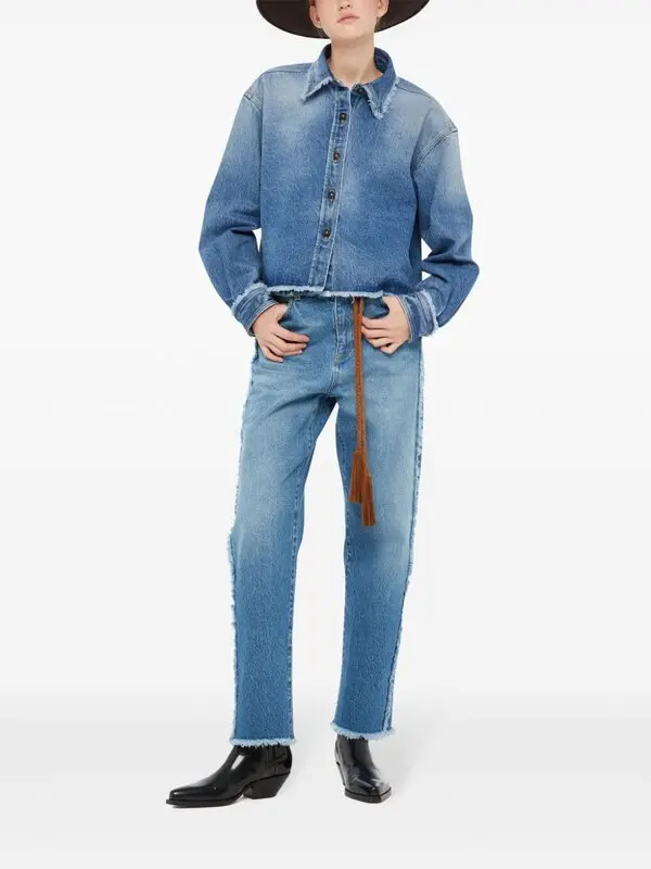 Alanui Fringed Straight Leg Jeans