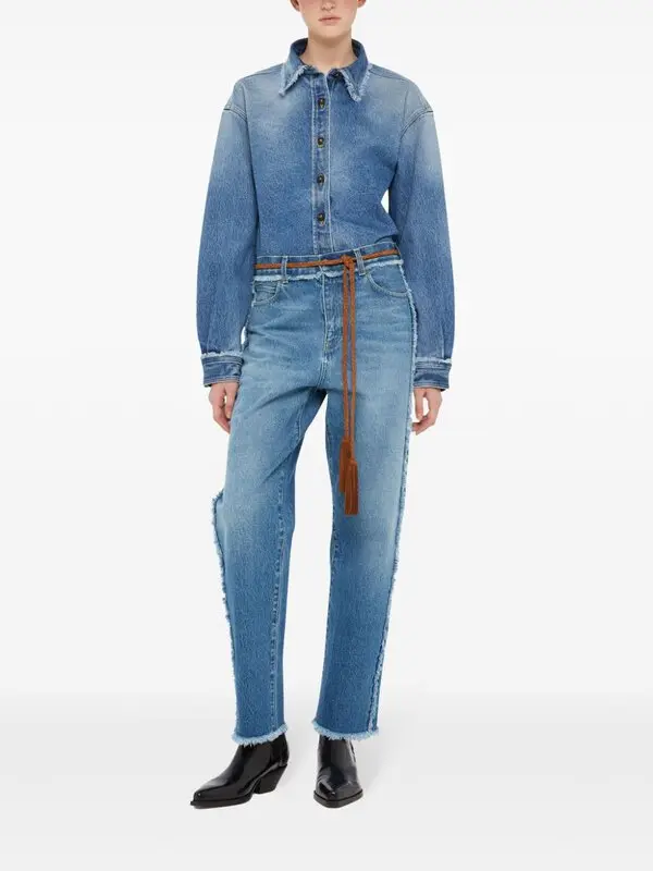 Alanui Fringed Straight Leg Jeans