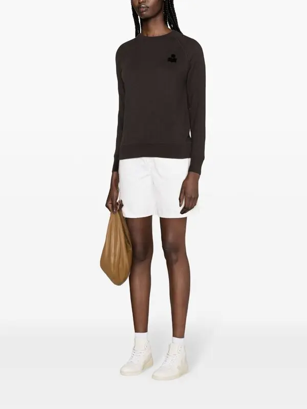MARANT ETOILE Milla Logo-flocked Sweatshirt - Black
