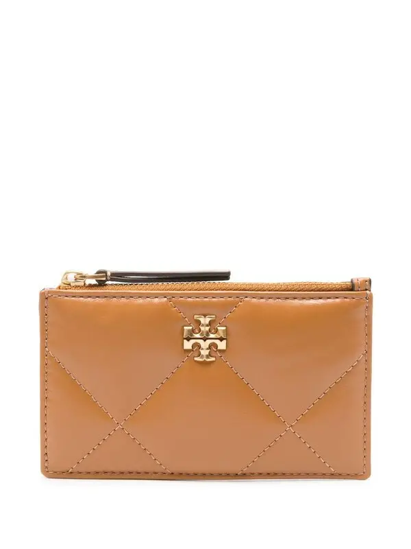 Tory Burch Kira Diamond-quilted Cardholder - Brown