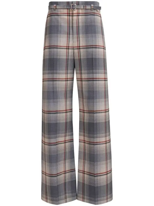 Marni Check-print Wide Leg Trousers