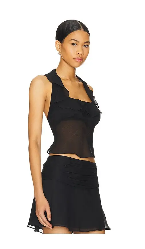 NIA Verbena Halterneck Top - Black