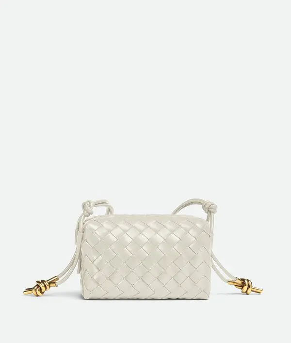 Bottega Veneta Mini Loop Cross-body Bag With Metal Knots - Bone