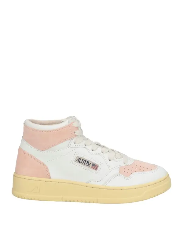 AUTRY High-top Sneakers In Leather And Suede - Pink