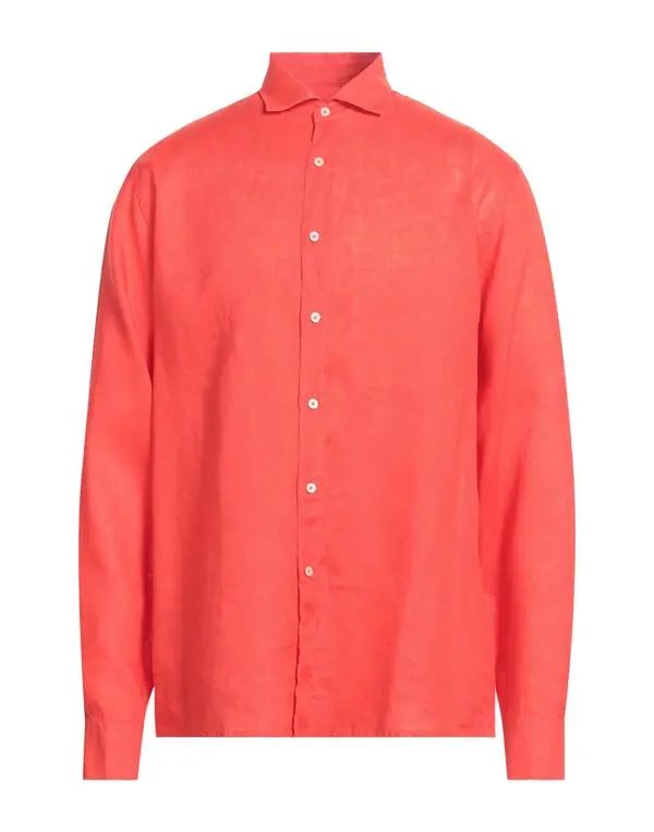 LIU •JO MAN Shirt Size Linen - Tomato Red