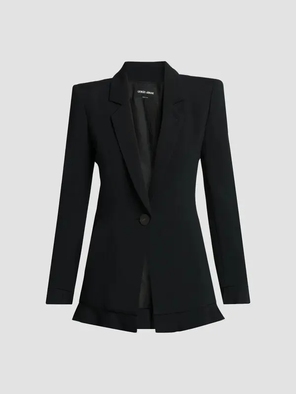 Giorgio Armani Cady One-button Jacket - Black