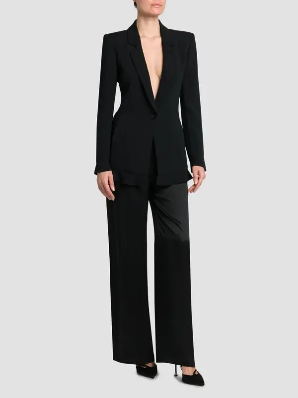 Giorgio Armani Cady One-button Jacket - Black