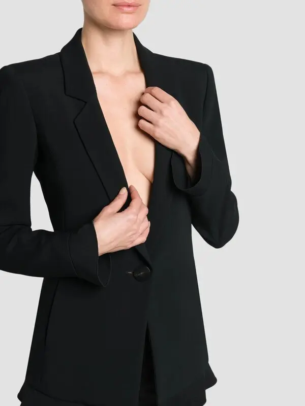 Giorgio Armani Cady One-button Jacket - Black