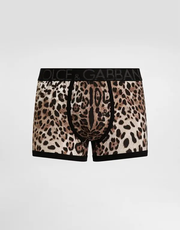 Dolce & Gabbana Leopard-print Two-way Stretch Cotton Boxers - Multicolor