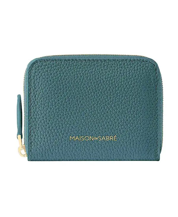 MAISON DE SABRE Small Leather Zip Wallet - Bondi Blue