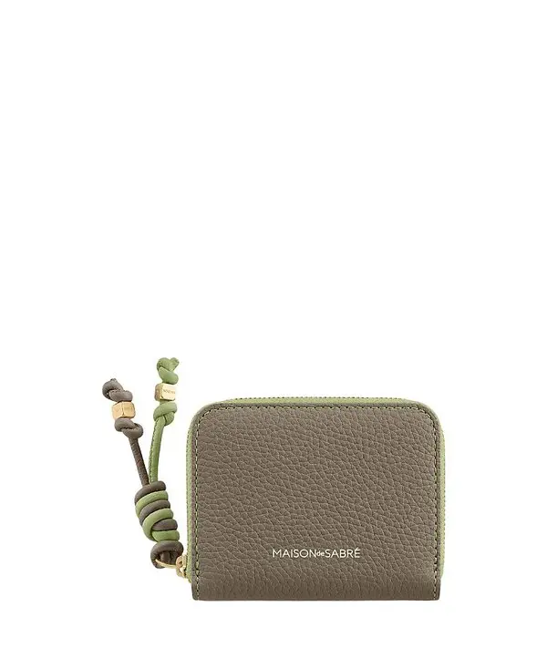 MAISON DE SABRE Leather Zip Wallet - Cashmere Matcha
