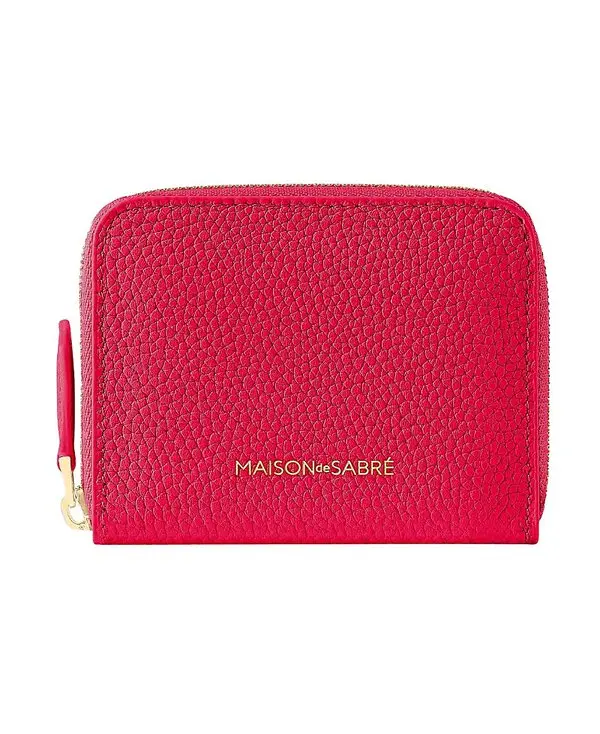 MAISON DE SABRE Small Leather Zip Wallet - Shibuya Fuchsia