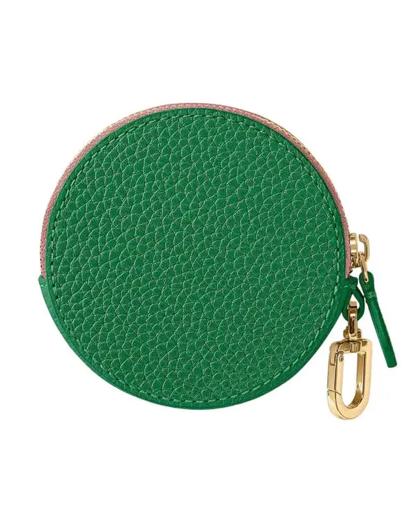 MAISON DE SABRE Leather Coin Purse - Emerald Lily