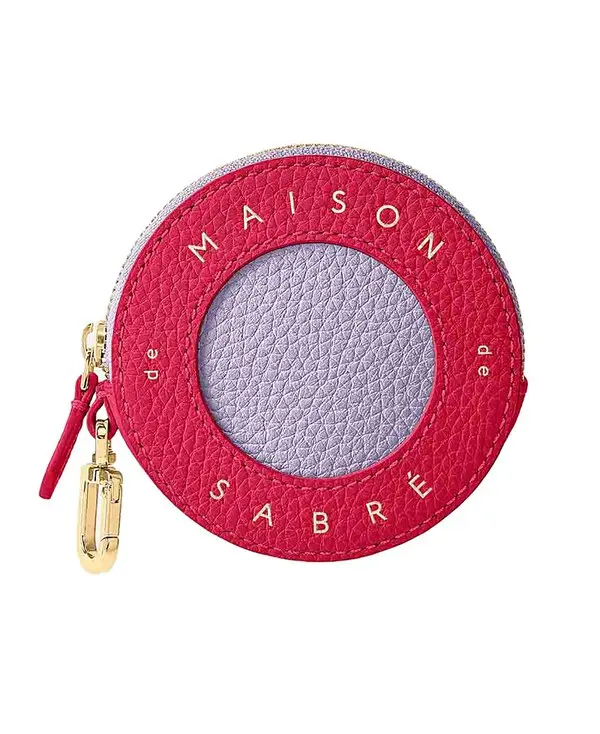 MAISON DE SABRE Leather Coin Purse - Fuchsia Lavender