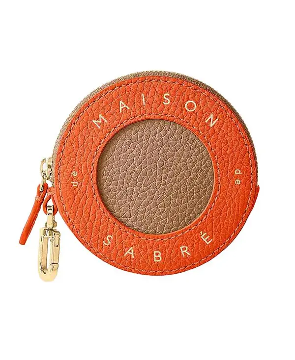 MAISON DE SABRE Leather Coin Purse - Sandstone Manhattan