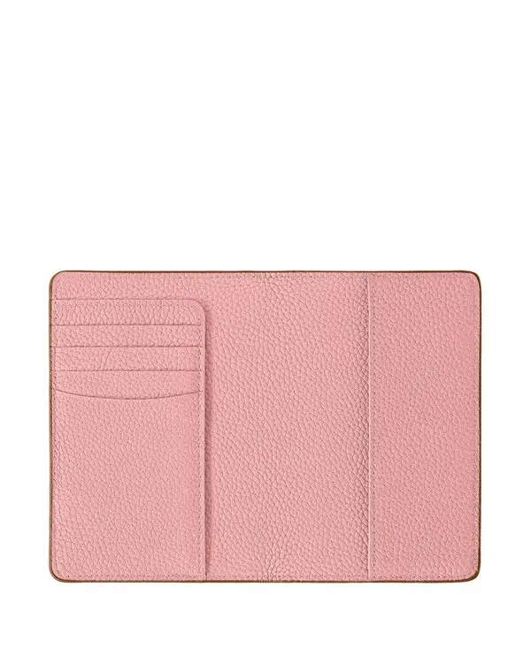 MAISON DE SABRE Leather Passport Holder - Sandstone Lily