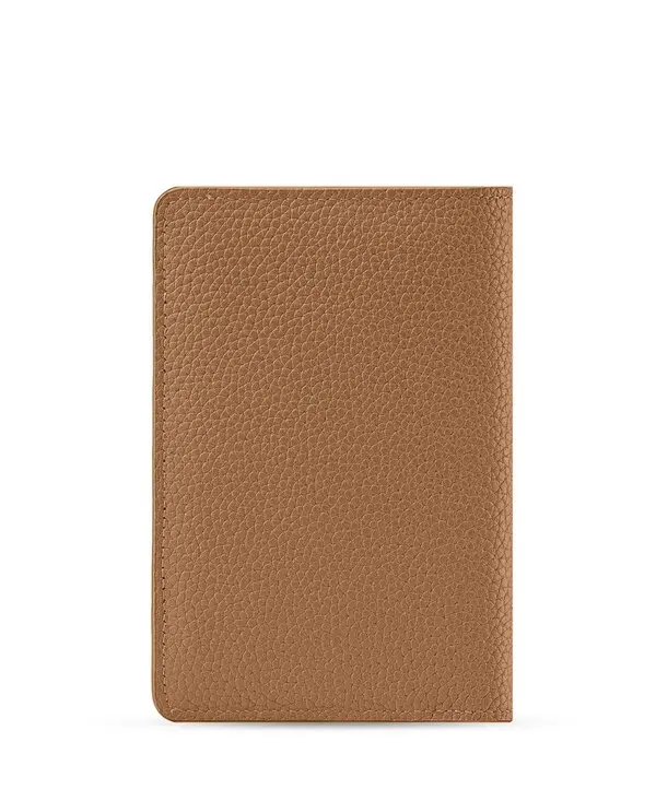 MAISON DE SABRE Leather Passport Holder - Sandstone Lily
