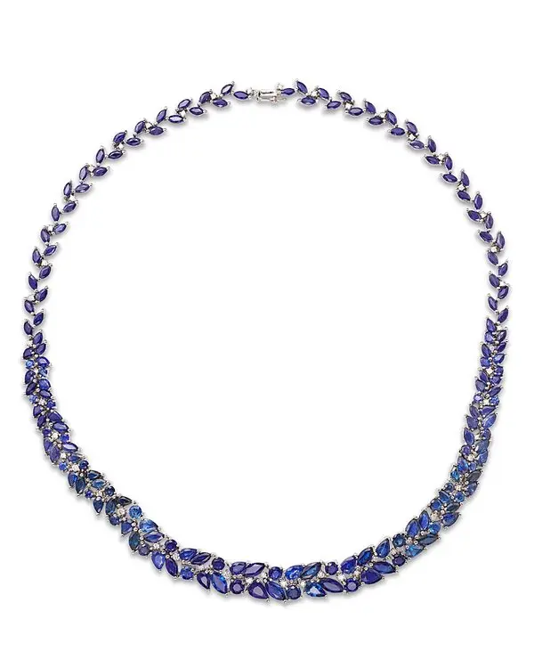 Bloomingdale'S Sapphire And Diamond Necklace - Blue