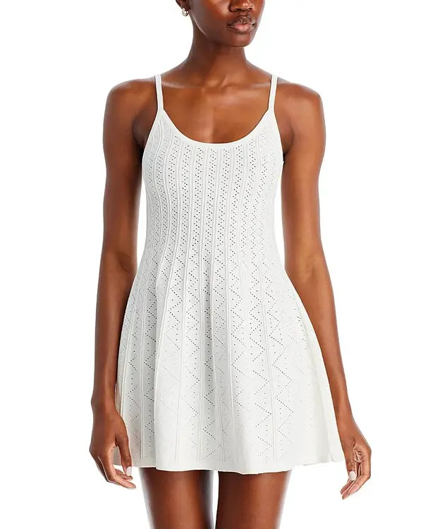 Aqua X Venus Williams Pointelle Fit And Flare Dress In Ivory - 70% Off |  Editorialist