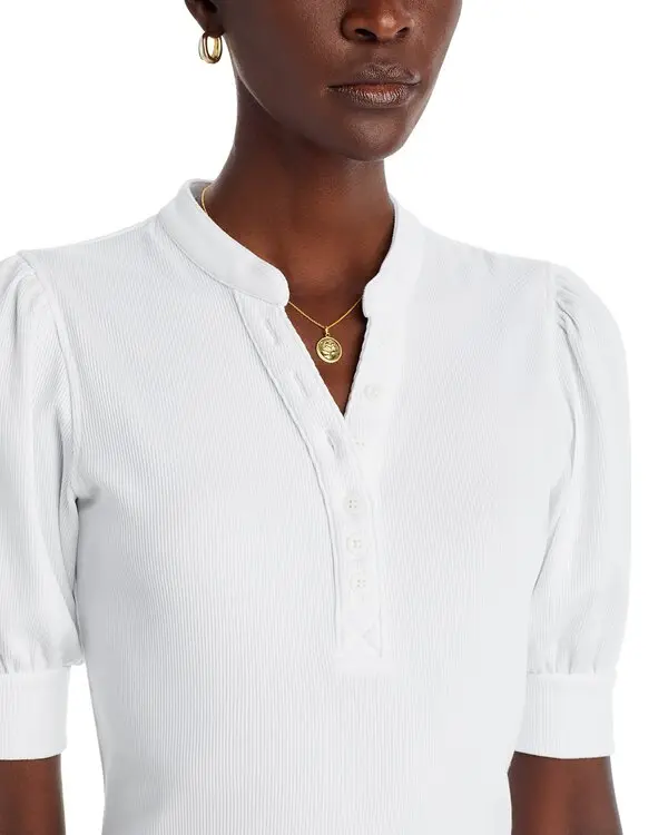 Rails Jewel Top - White Ribbed